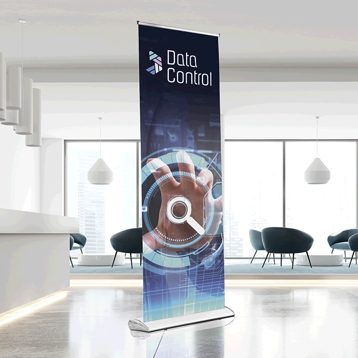 BrandXellence Executive Pull Up Banner Chrome Base (size: 0.85m x 2m)