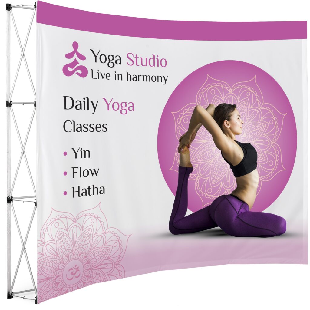 Curved Banner Wall 2.8m x 2.25m Be Visible In Style